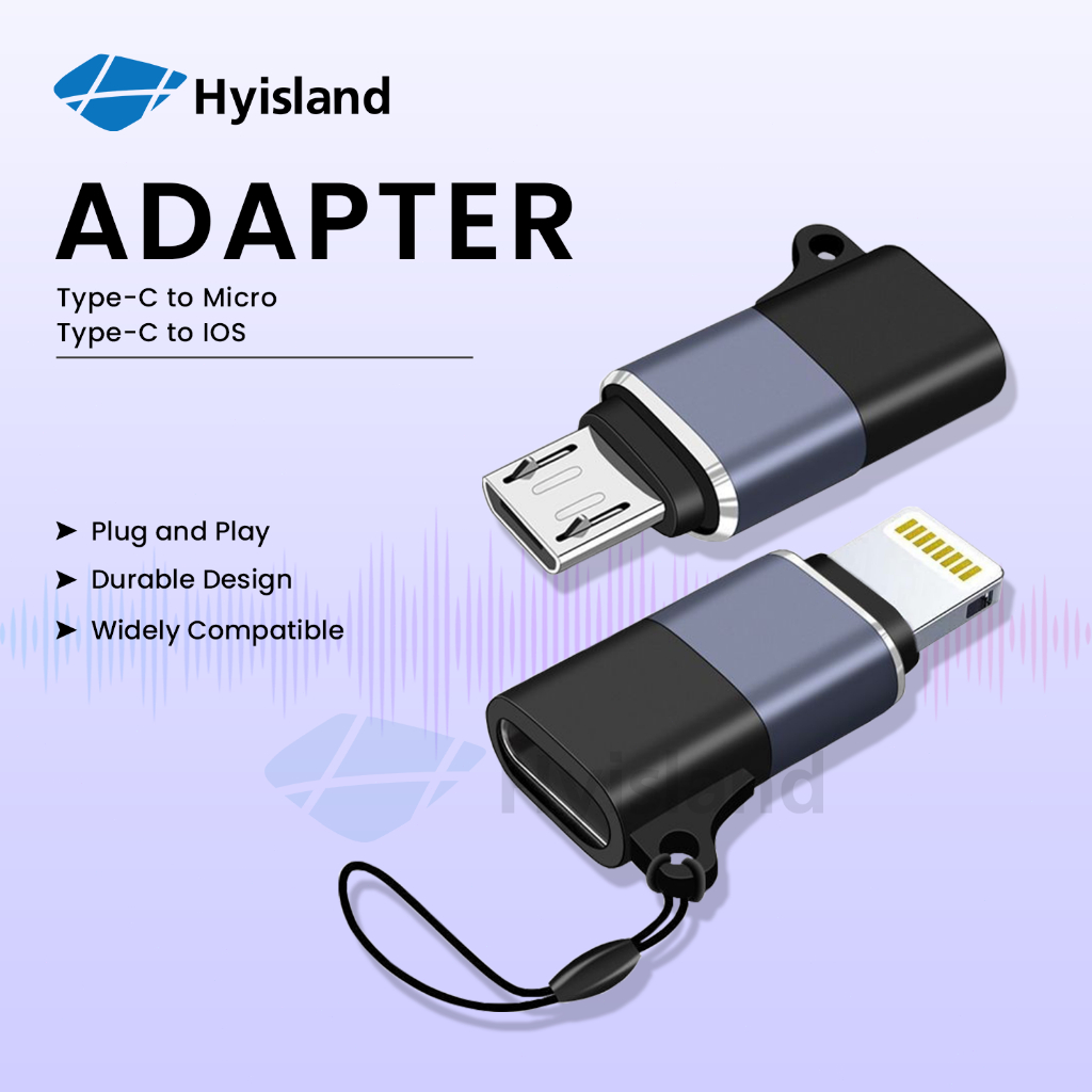 Adaptor Type C Female to Micro IOS Male Wireless Microphone Adapter ...