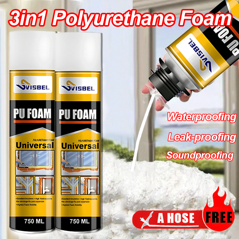 1500ML Polyurethane Foam Spray 120 times high foaming volume sealant ...