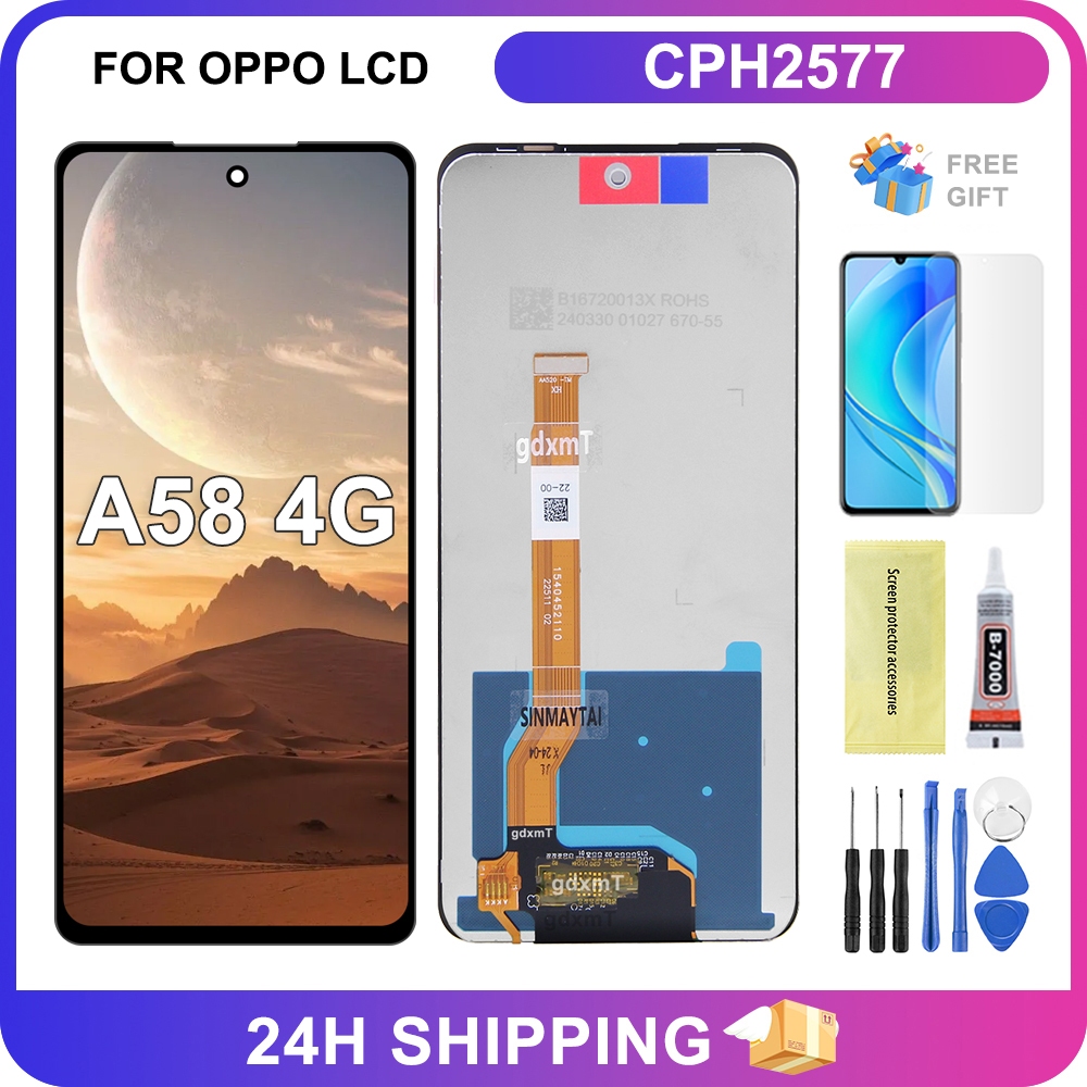 LCD With Frame For OPPO A58 CPH2577 LCD Display Touch Screen Assembly ...