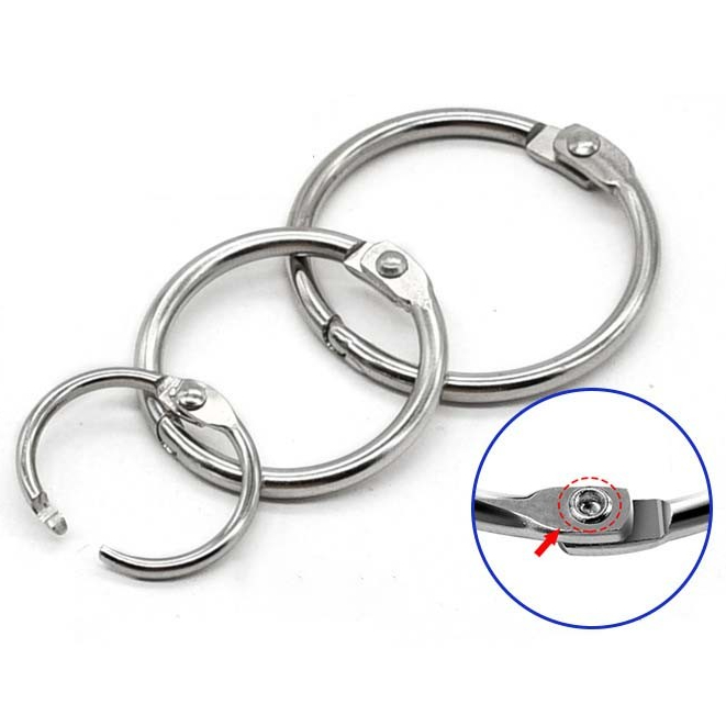 St. kunkka 5Pcs Metal Open Ring Keychain 25-35mm Book Buckle for DIY ...