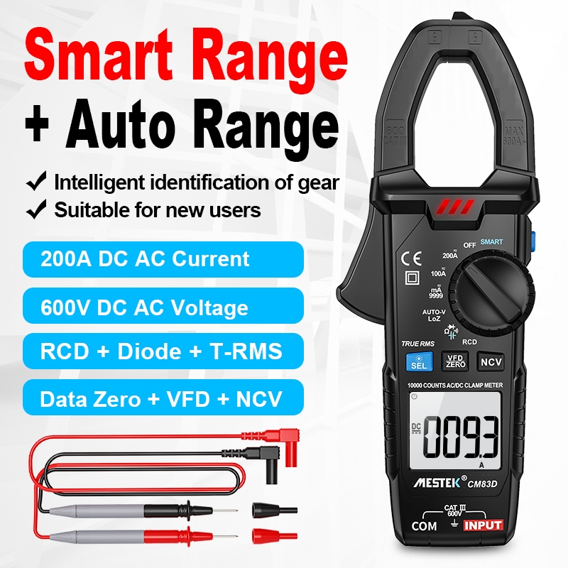 Digital Clamp Meter Multimeter AC DC Current Clamp Meter Voltmeter True ...