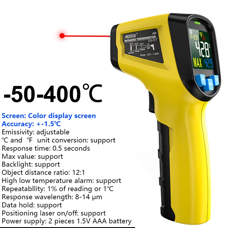 High-precision Handheld Infrared Thermometer Color Screen Thermometer ...