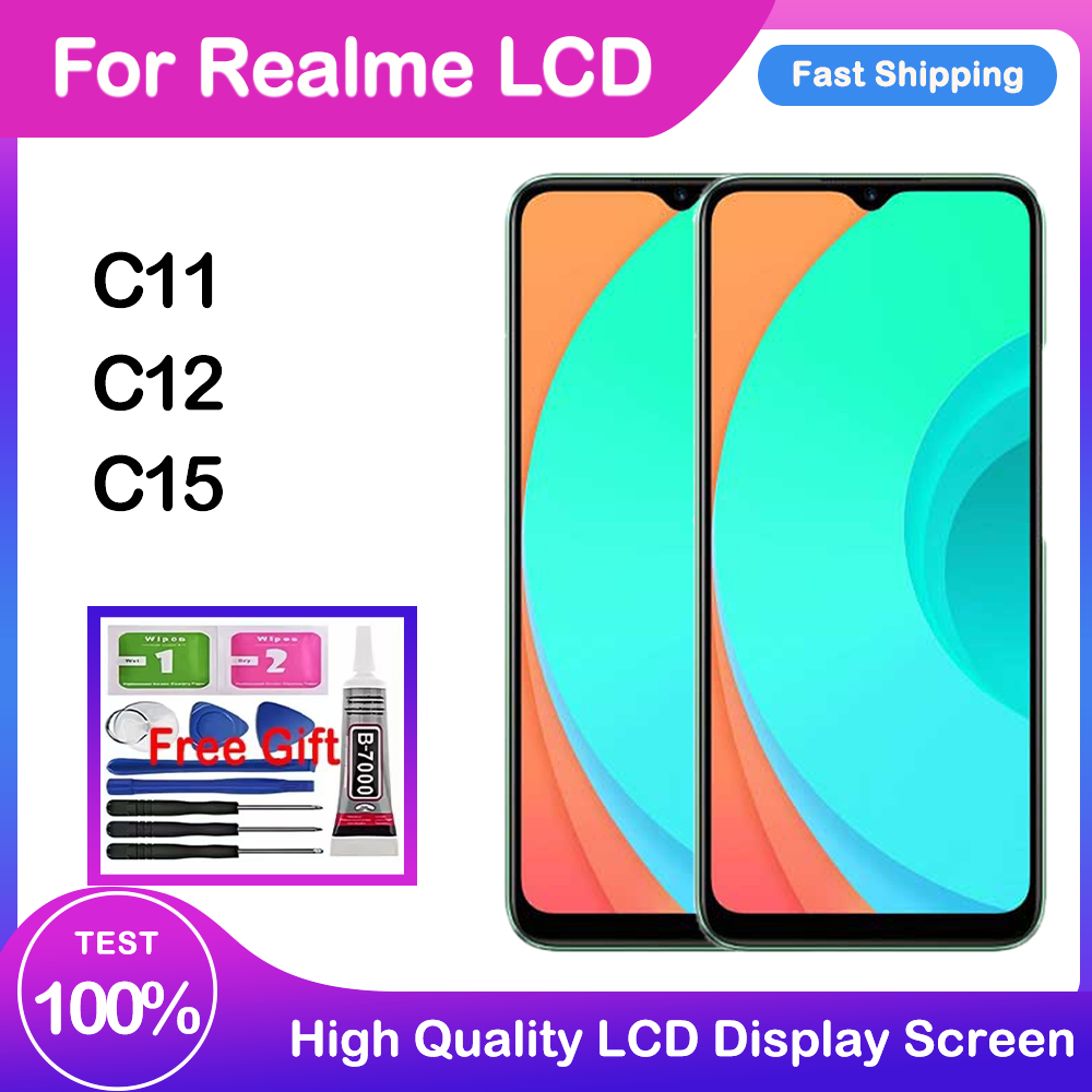 For Original Realme C11 C12 C15 LCD Display Touch Screen Replacement ...