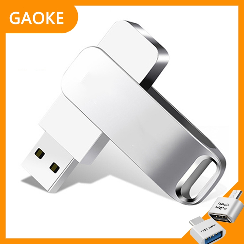 Silver Metal Flash Memory Driver 8gb, 16gb, 32gb, 64gb, 128gb, 256gb ...