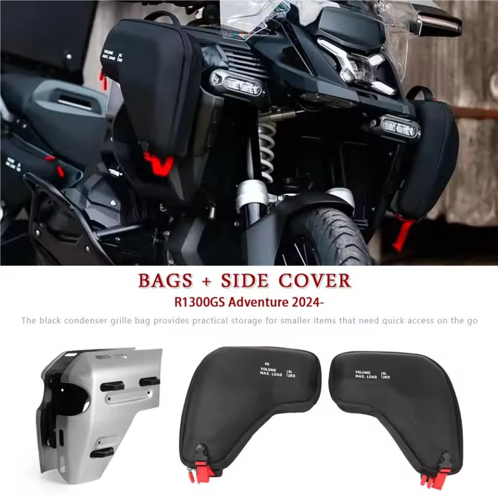 New Motorcycle Left Right Radiator Cowl Bag Fairing Waterproof Tool Bag ...