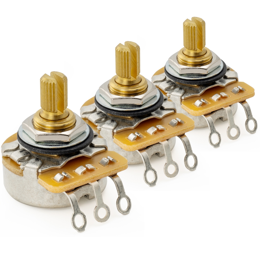 CTS 450G A250K Pots Brass Short Split Shaft 1/4 Inch 10% Audio Taper ...