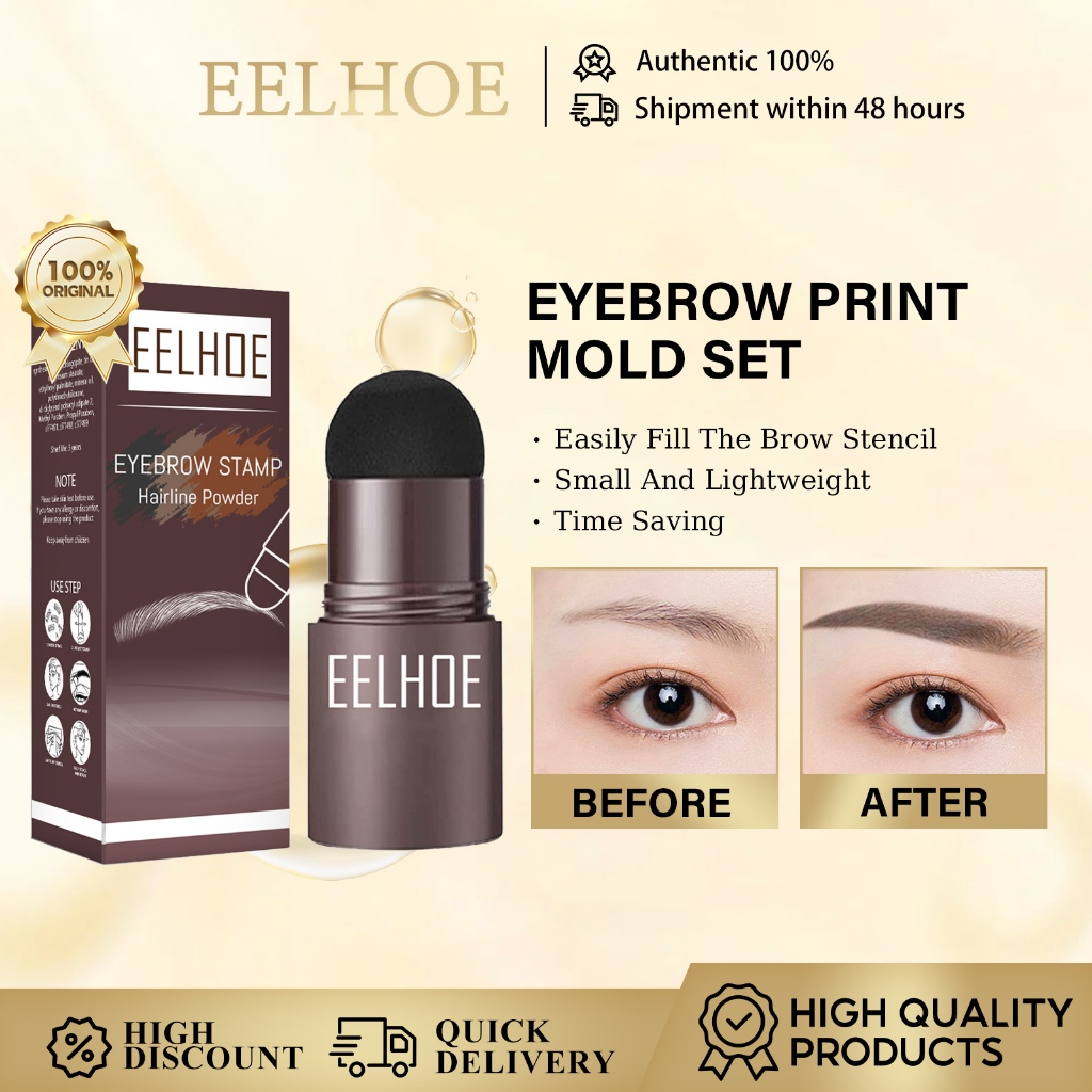 EELHOE One Step Eyebrow Stamp Shaping Kit Hairline Powder Eyebrow Print ...