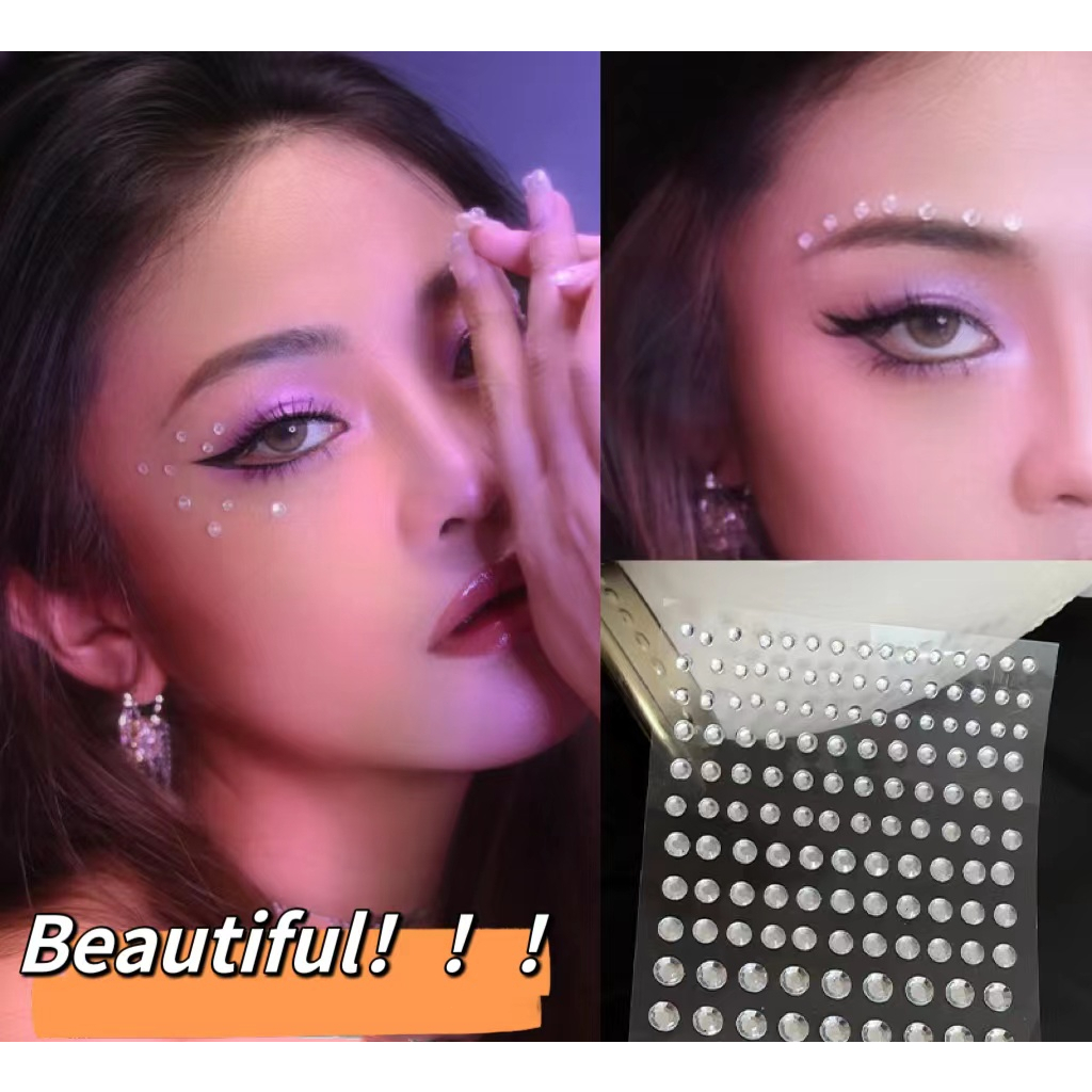 Acrylic Paste Diamond Pearl Eyebrow Center Face Diamond Makeup ...