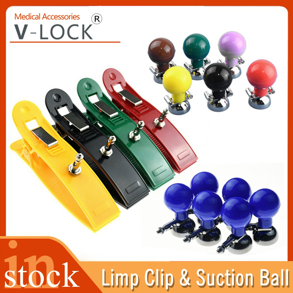 4PCS/Set Limb Clamp Electrode 6PCS/Set Chest Suction Ball Ecg ...