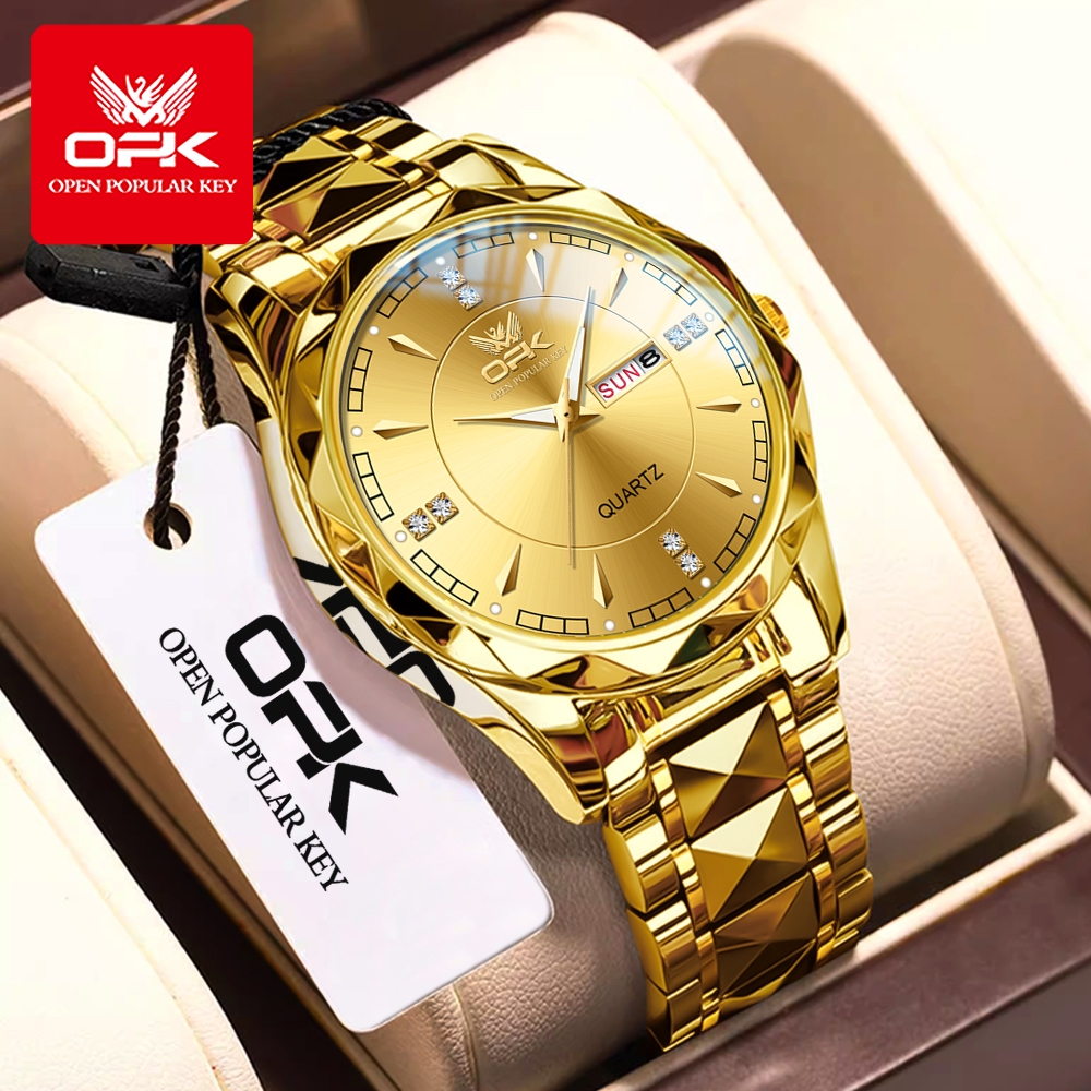 OPK Watch For Men Waterproof With Box Original Stainless Steel Luxury ...
