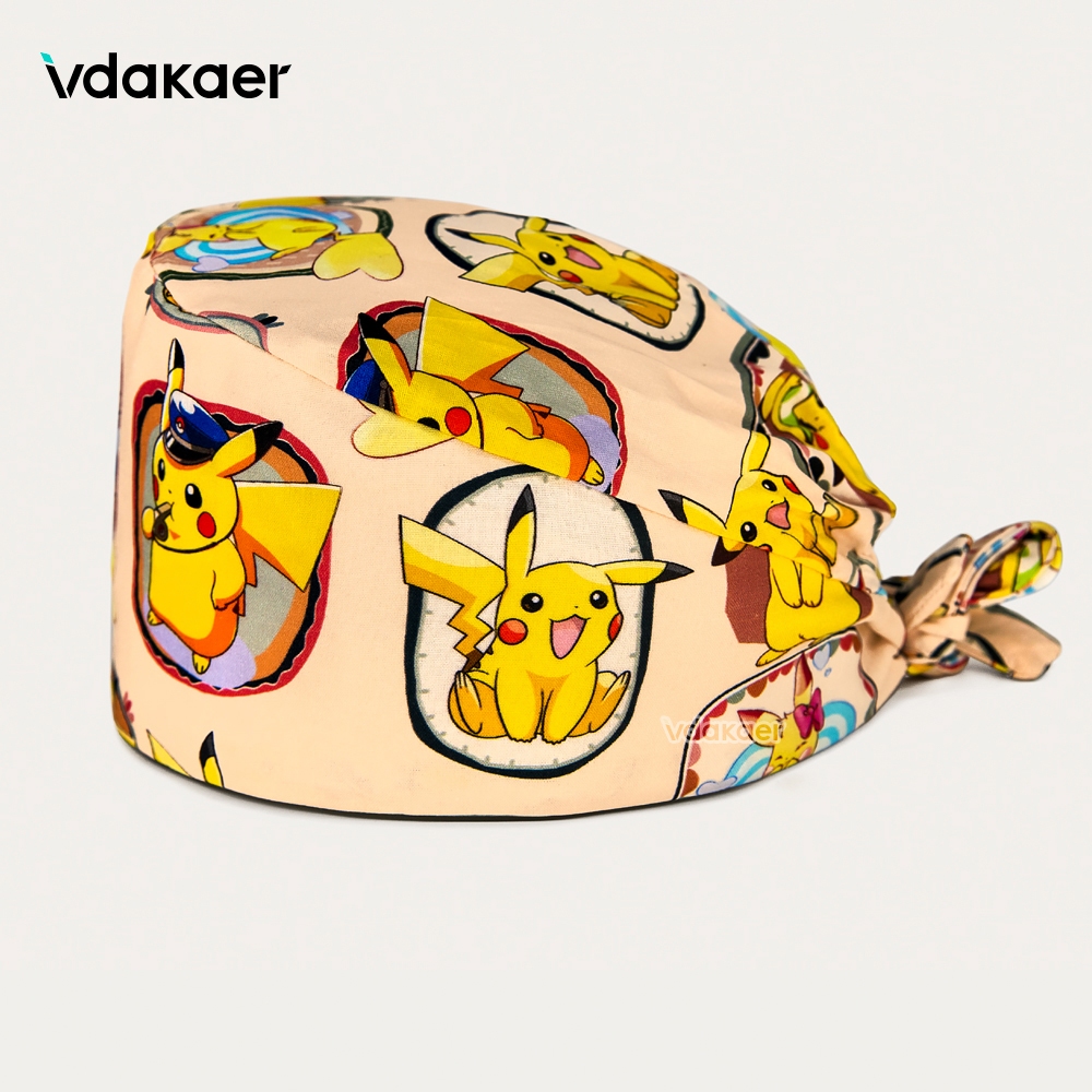 Pokemon Pikachu printing High Quality cat Nurse Hat Medical Uniform ...