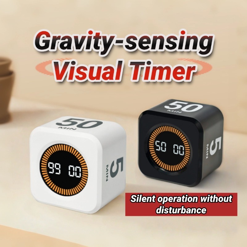 mini Gravity Timer Cube with Flip Display Time Management Gadget Gravity Timer Cube with Flip ...