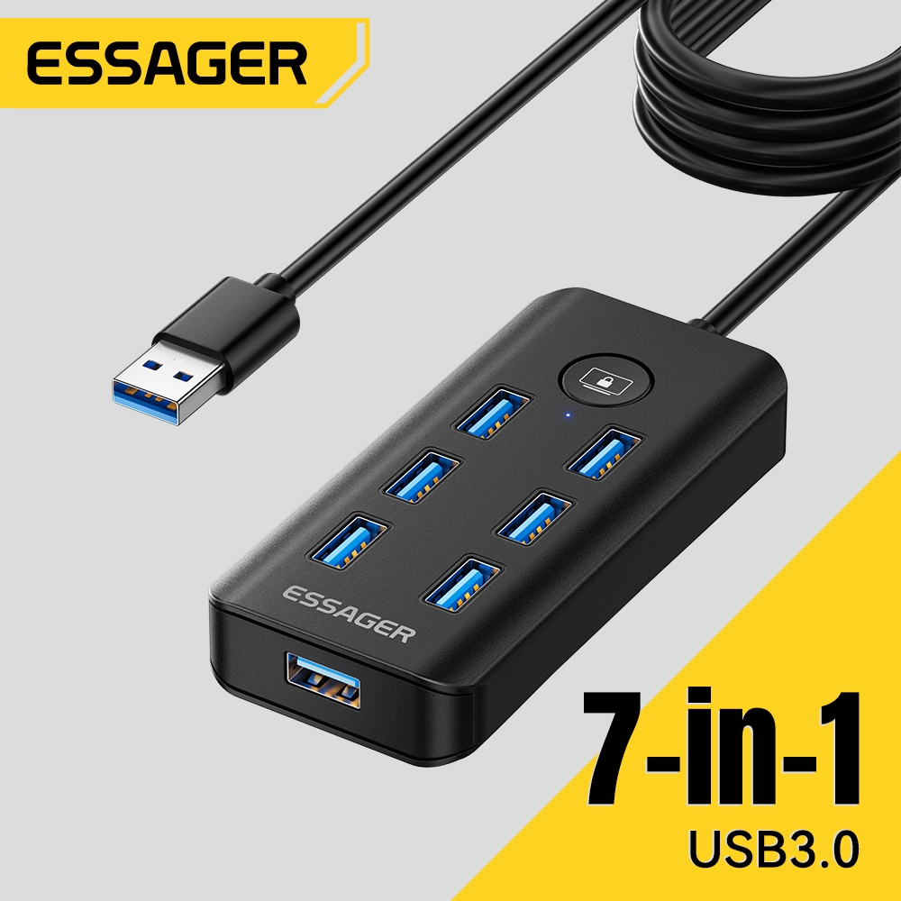 Essager USB Port HUB 7in1 USB to USB3.0 Docking Station with 5Gbps ...