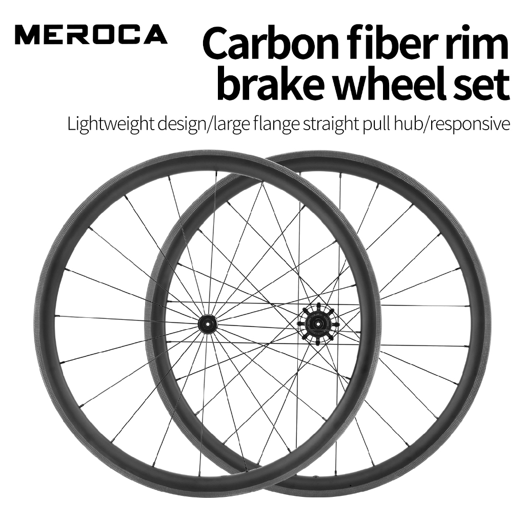 Carbon Fiber Road Bike Wheel Set Rim Brake Wheel Set Deep Section Wheel ...