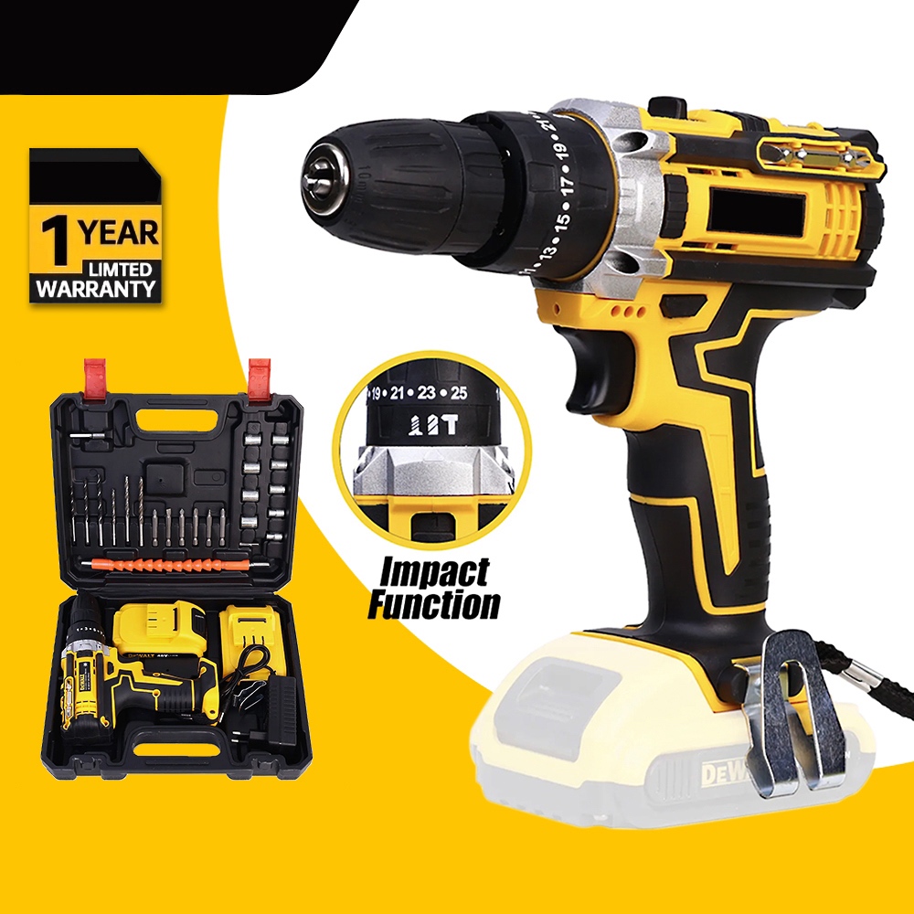 Drill Cordless Set Drill Original Battery Hand Drill lmpact Driver Bits ...