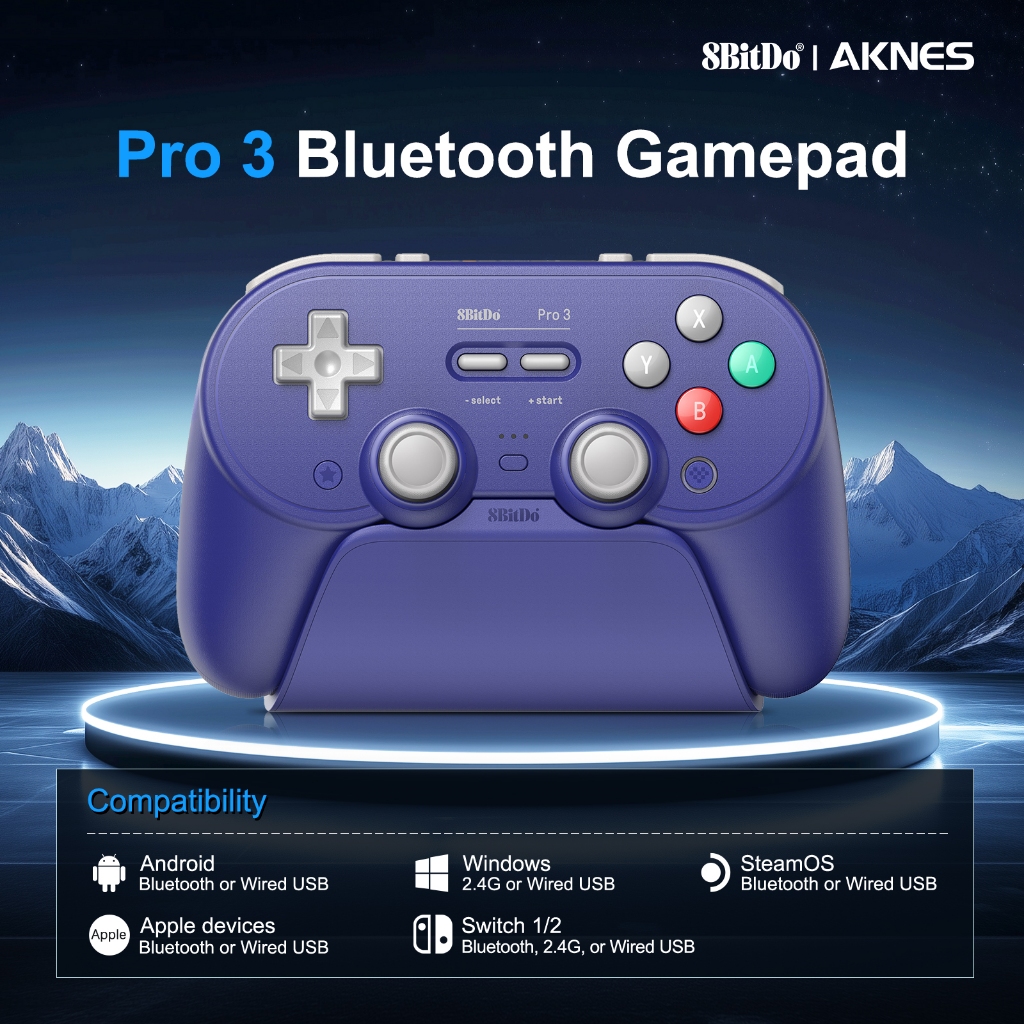 8BitDo Pro 3 Bluetooth Controller for Switch/Switch 2 – TMR Joysticks ...