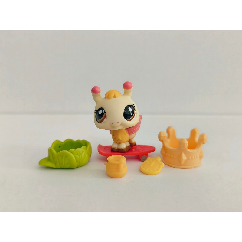 LPS Figure Yellow Pink Bee Brown eyes #1708 W/Accessories Littlest Pet ...