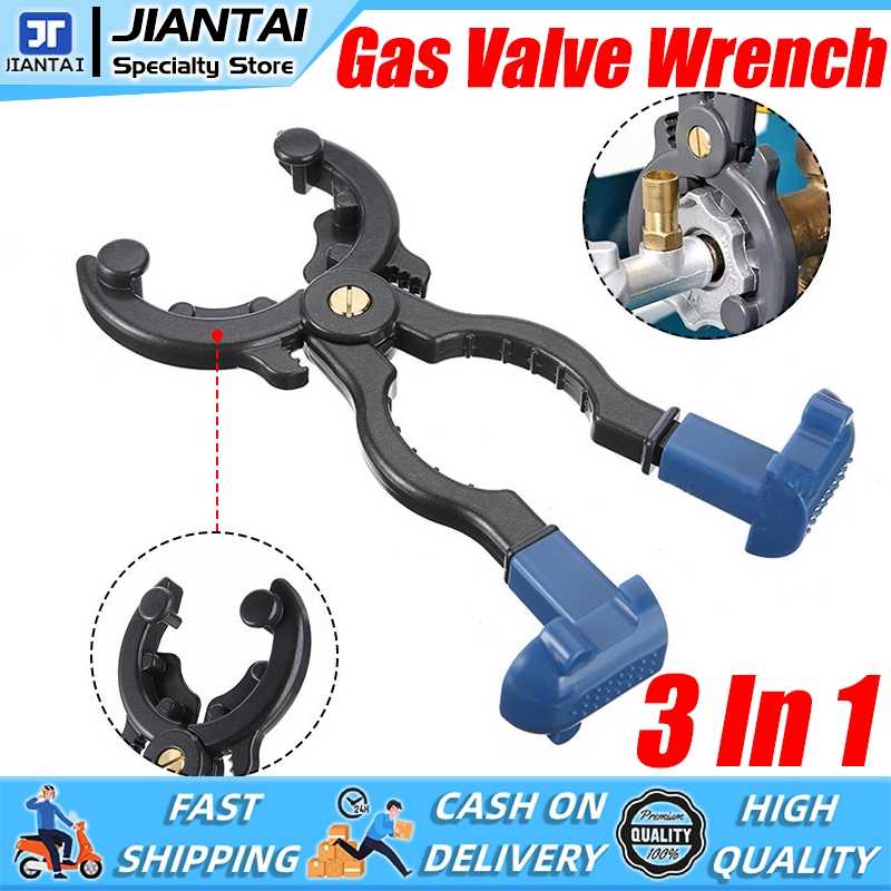 Gas Valve Wrench 3 in 1 Gas Tank Wrench Pressure Reducing Valve Wrench ...