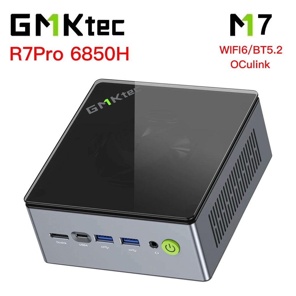 GMKtec M7 MINI PC R7 PRO 6850H DDR5 4800Mhz NVME SSD PCIE 3.0 OcuLink Win11Pro Wifi6 BT5.2 Dual ...