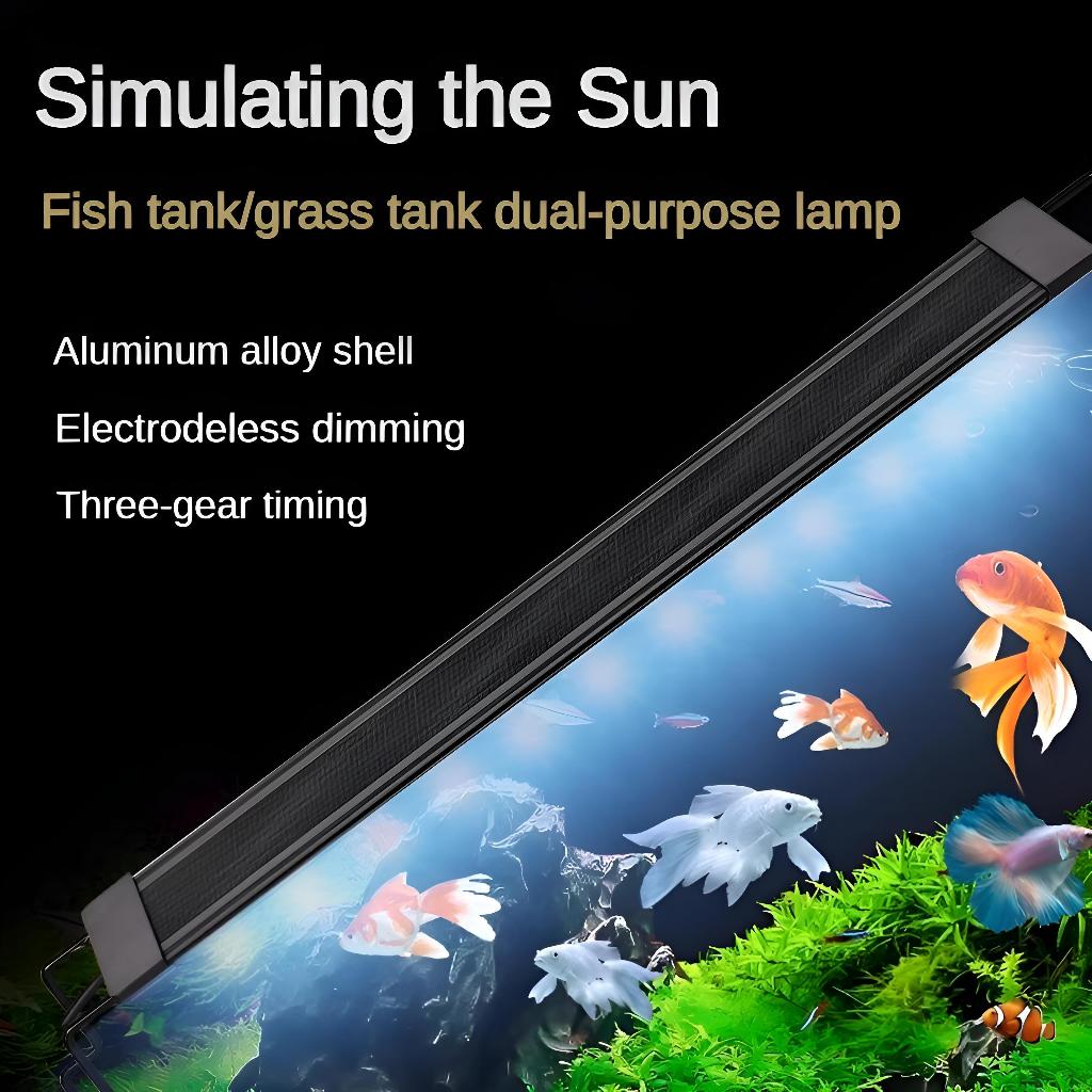 Pro Aquarium LED Light 10000K Full Spectrum with Timer&Dimmer, Alloy ...