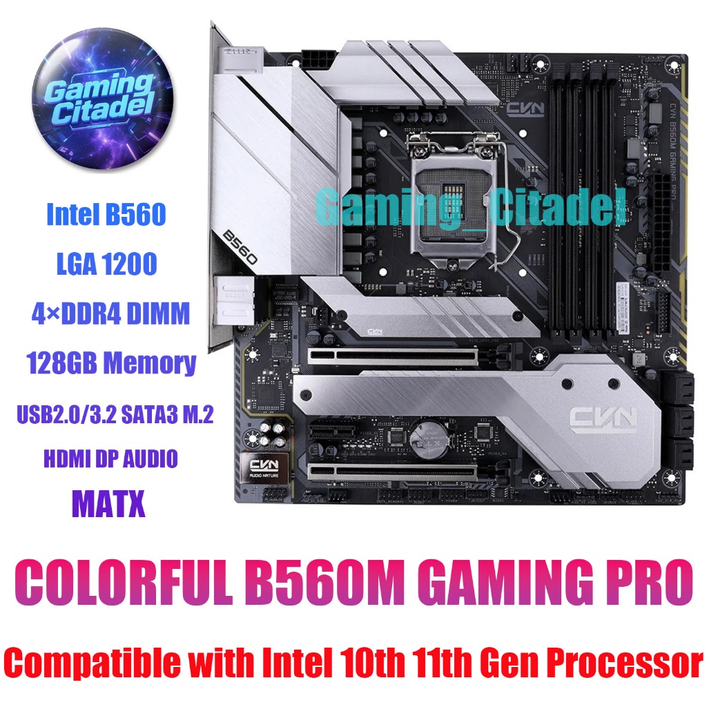 Used COLORFUL B560M GAMING PRO MATX Motherboard DDR4 B560 Chipset LGA ...
