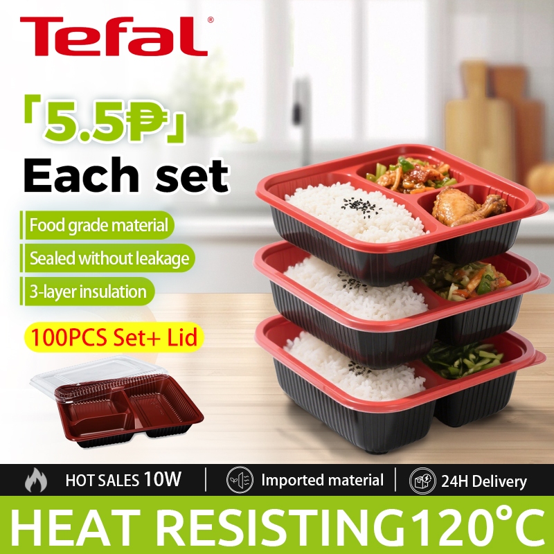 [With lid] 100pcs lunch box Disposable Bento Boxes, Lunch And Dinner ...