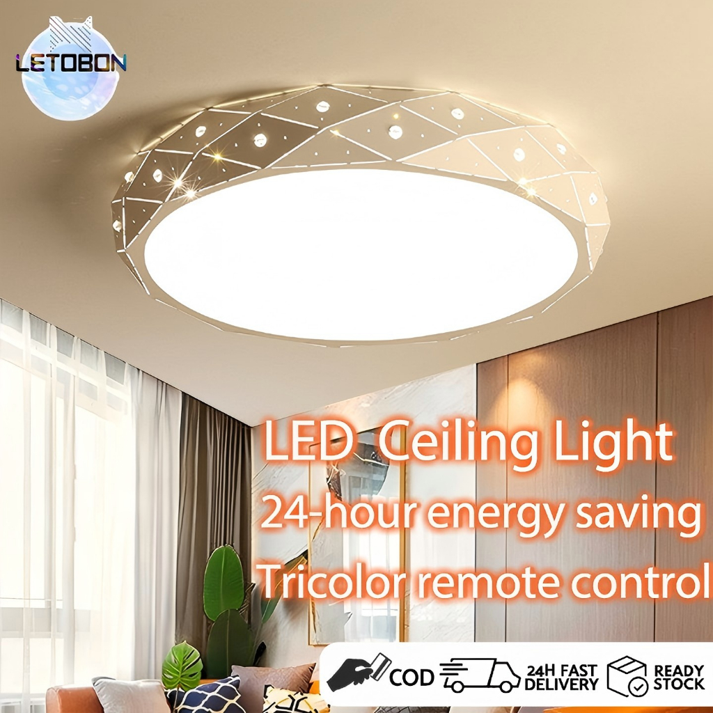 LETOBON (COD) LED 3 Color Ceiling Light Hall/Bedroom Ceiling Light with ...
