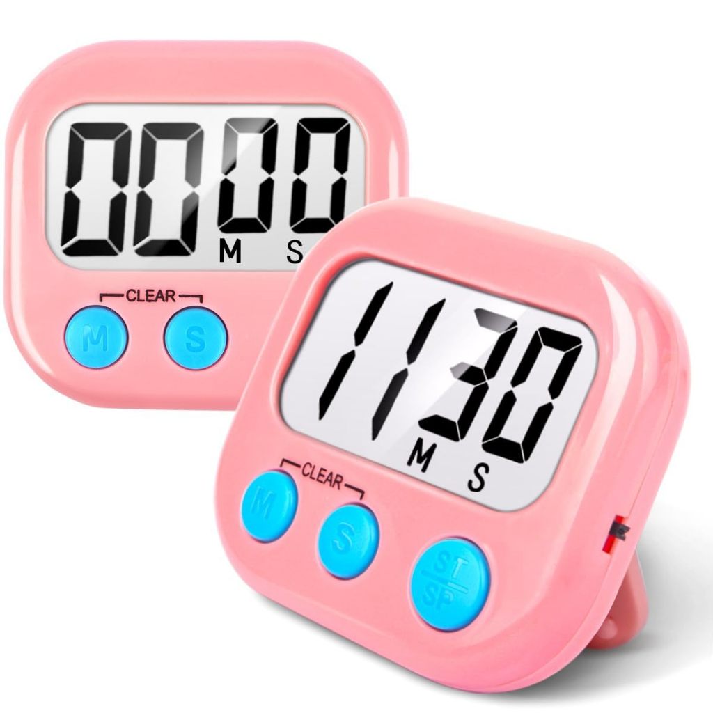 Digital Kitchen Timer for Cooking Big Digits Loud Alarm Magnetic ...