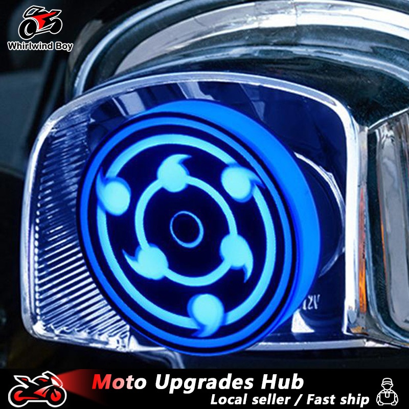 AFFOTOM 12V Rotating RGB LED Motorcycle Brake Tail Light 1157 Sharingan ...