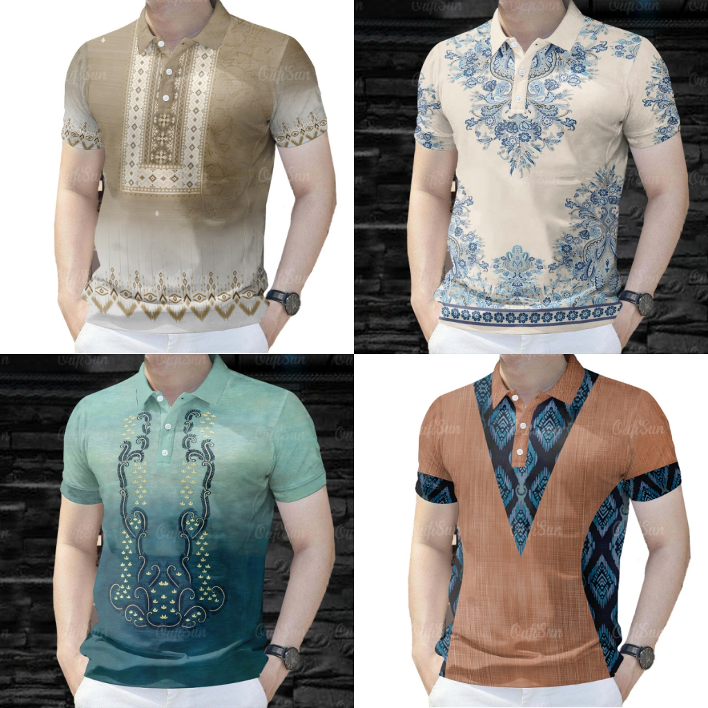 2025 Summer Outfit for Men New Ethnic Style Shirts for Men Retro ...