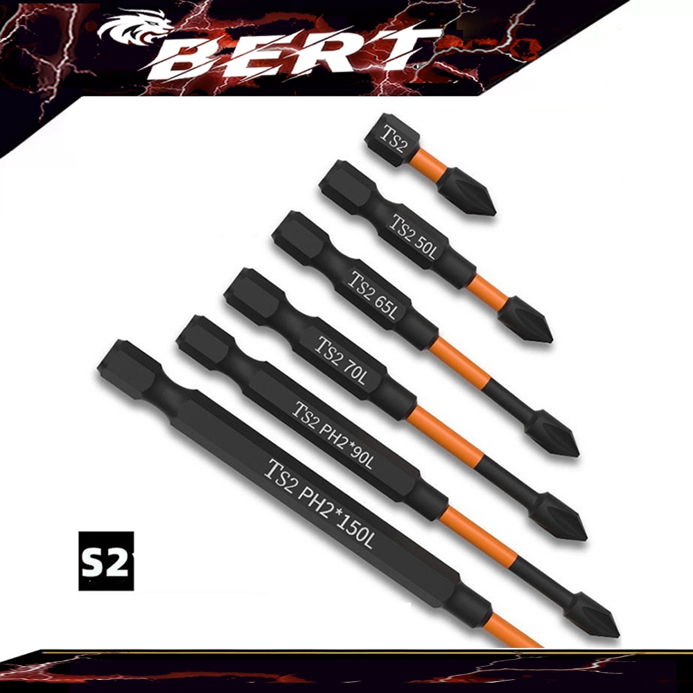 BERT🇵🇭 ｜Magnetic Screwdriver Bit Set S2 Alloy Steel Screwdriver Drill Bit Set 1/4 inch Hex Shank ...
