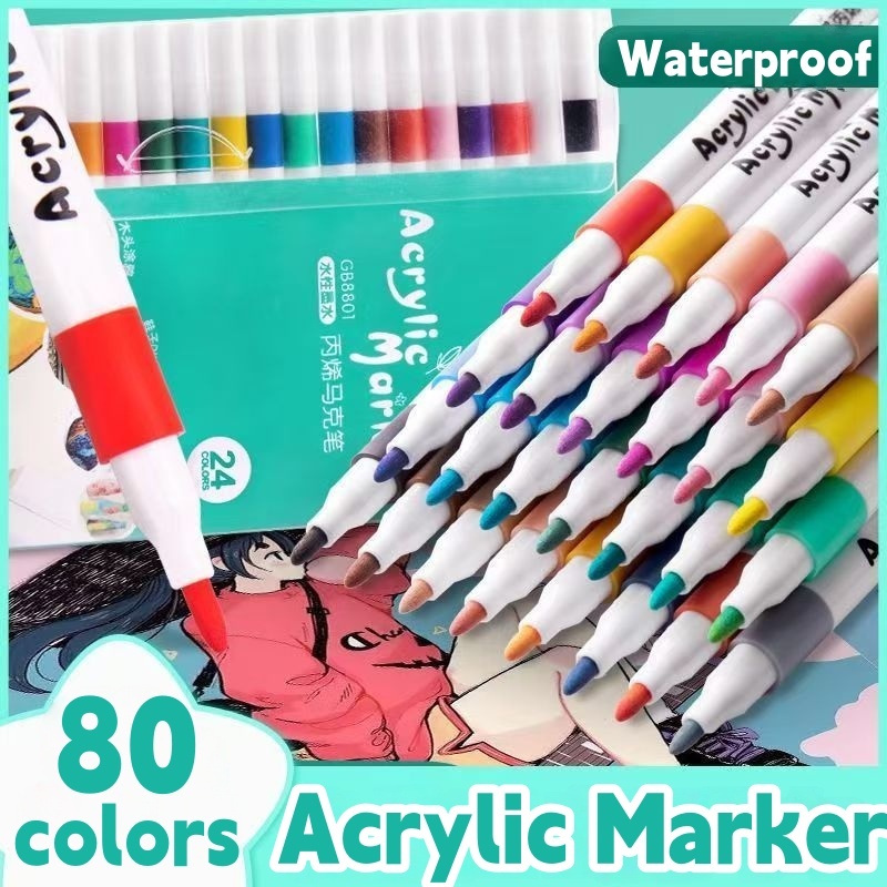 12/24/36/48/60/80/96 Colors Acrylic Marker Pen Set Highlighter Markers ...