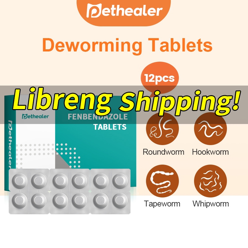 PETHEALER Wormrid Dewormer For Dogs Cats Fenbendazole Deworming Tablet ...