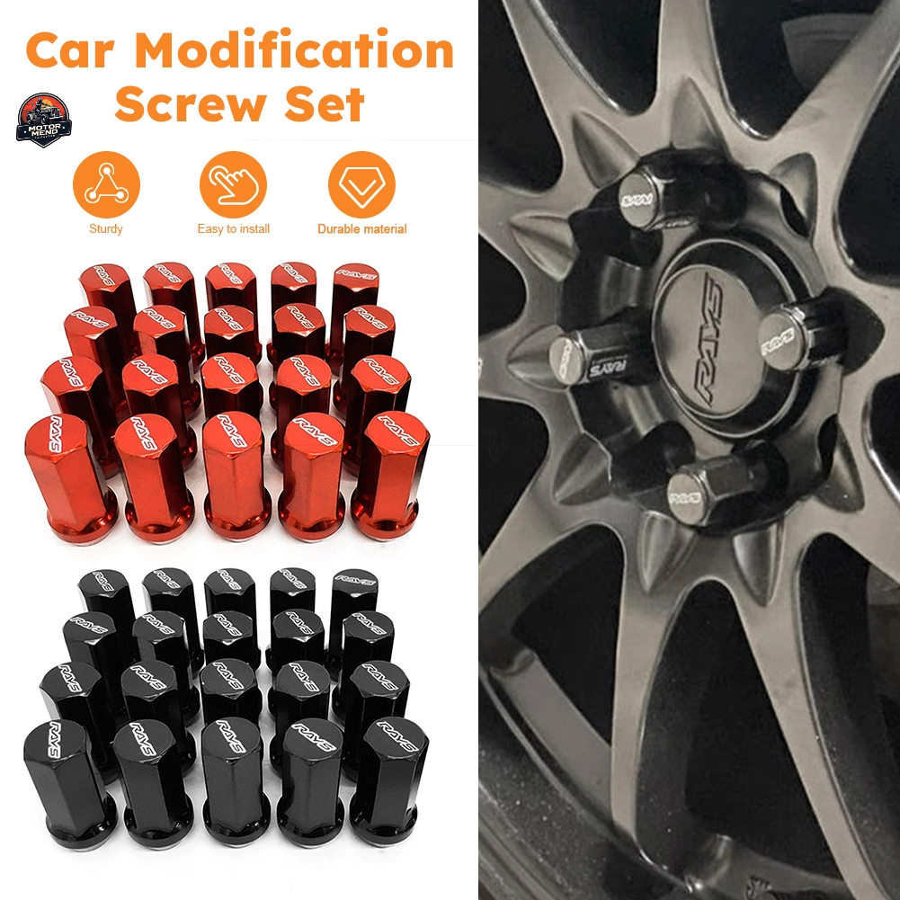 20 PCS STAINLESS STEEL CAR WHEEL LUG NUTS RAYS (M12X1.5MM) | Shopee ...
