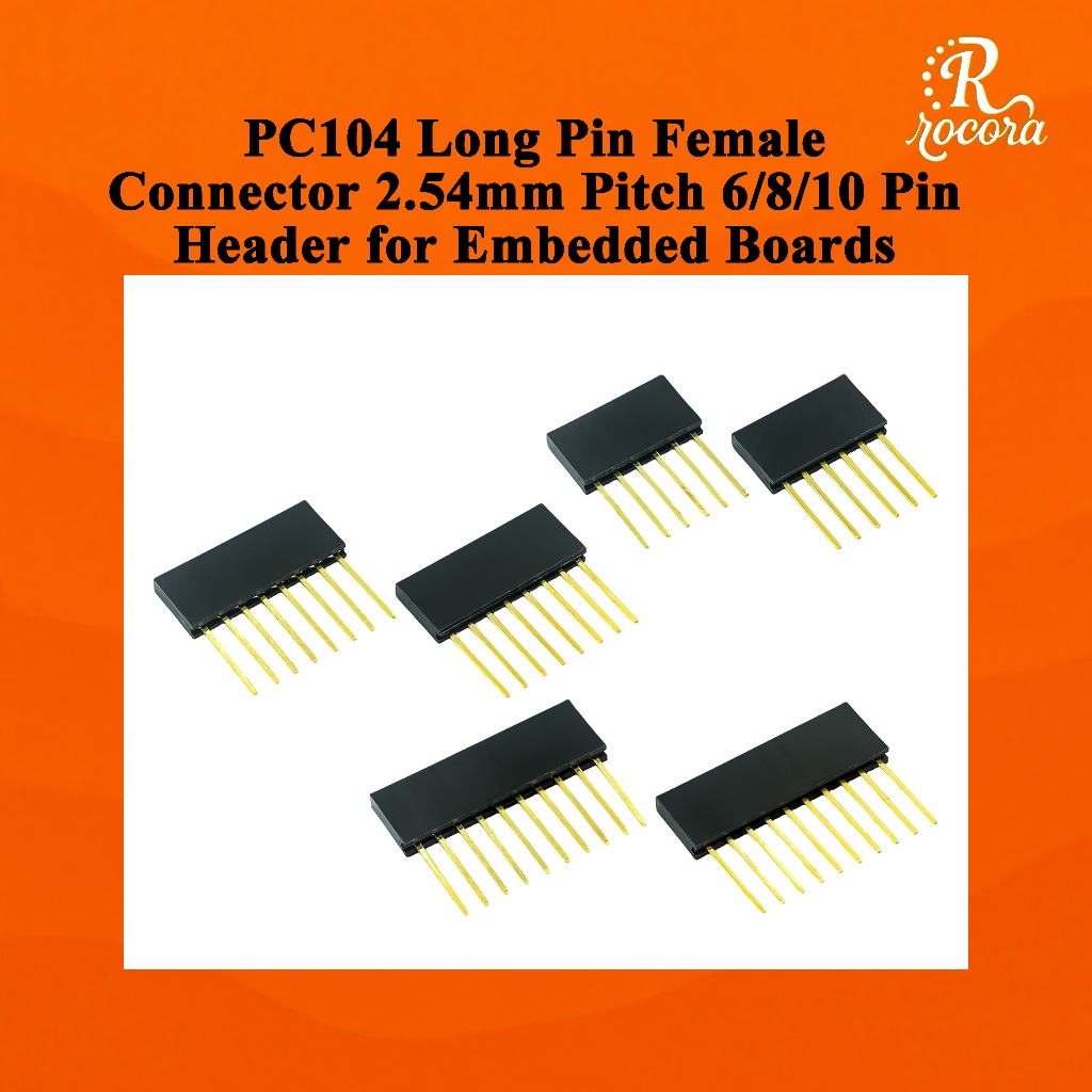 PC104 Long Pin Female Connector 2.54mm Pitch 6/8/10 Pin Header for ...