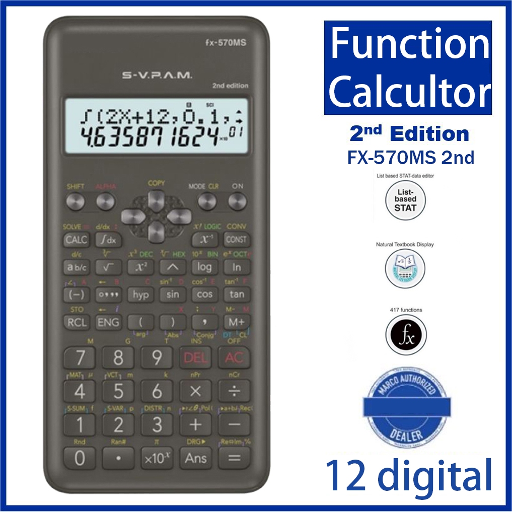 Scientific Calculator Fx 570es plus 2nd edition Junior High School ...