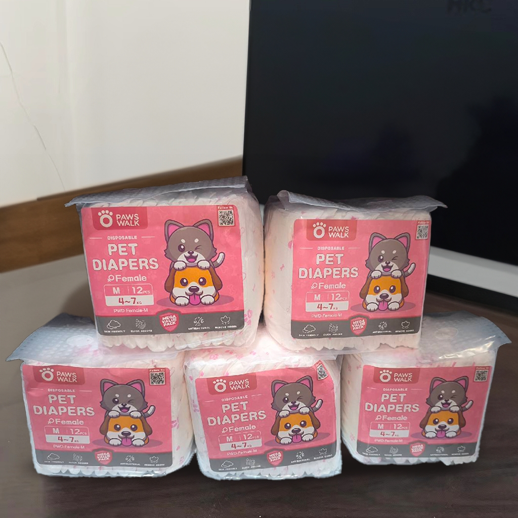 36PCS Dry and Comfortable Thin Pet Dog Diaper XXS XS S M L XL Female ...