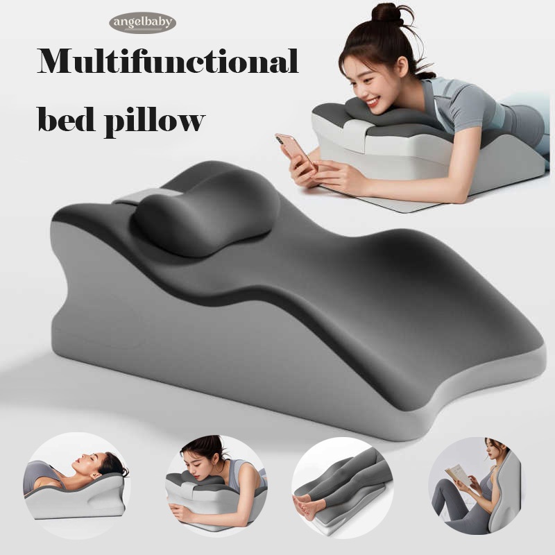 Multifunctional Ergonomic Wedge Pillow for Bed - Prone Position Reading ...