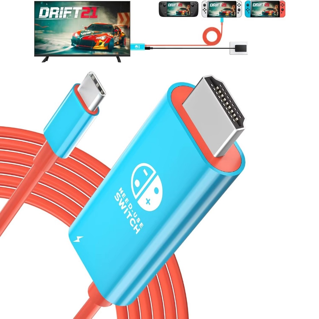 Portable Switch2 Dock Type C to HDMI 4K 60HZ PD 100W Fast Charge Video Converter Cable USB C to ...