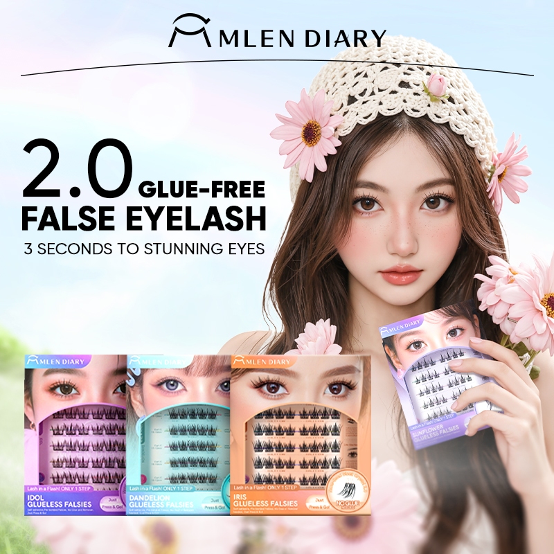 MLEN DIARY Glue-free False Eyelashes For Beginners No Need Use Glue ...