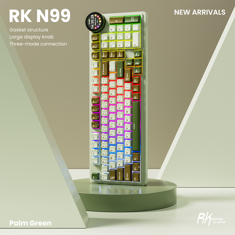 Royal Kludge RK N99 Phantom 98 Key Tri-Mode RGB Wired Bluetooth 2.4G ...