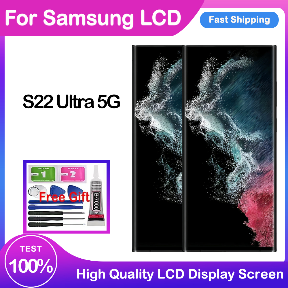 For AMOLED Samsung Galaxy S22 Ultra 5G LCD Display Touch Screen With ...