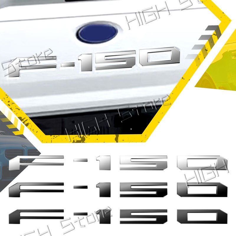 3D ABS Plastic Letters Logo F-150 Emblem Car Rear Tail Door Trunk Badge ...