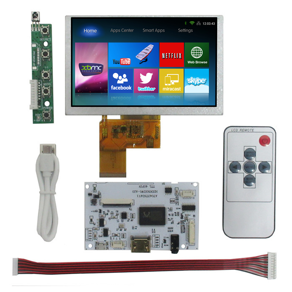 5 Inch 800x480 Portable LCD Display Screen Kit with HDMI&Audio Driver ...