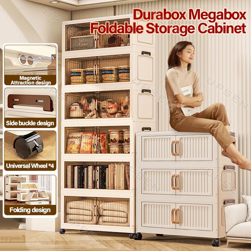 1-5 Layer Durabox Organizer Megabox Foldable Storage Box Cabinet For ...