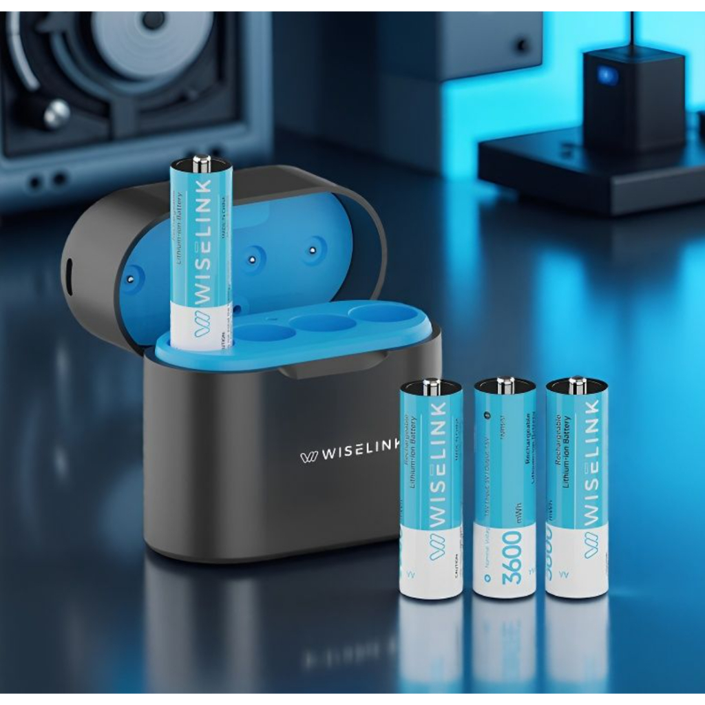 Rechargeable AA Batteries Lithium 4 Pcs with Charger for Rechargeable ...