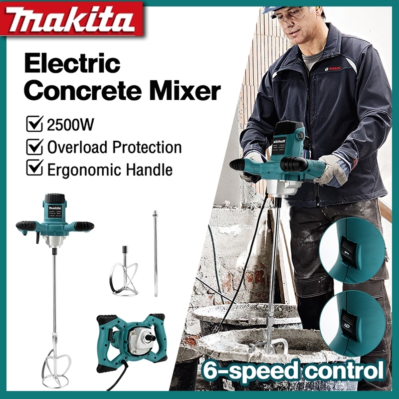 6 Variable Speed Electric Mortar Mixer Paint Concrete Glue Plaster ...