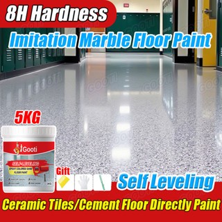 ⚡Natural Colored⚡ GOOTI Self Leveling Cement Floor Imitation Marble Tiles Waterproof Epoxy ...