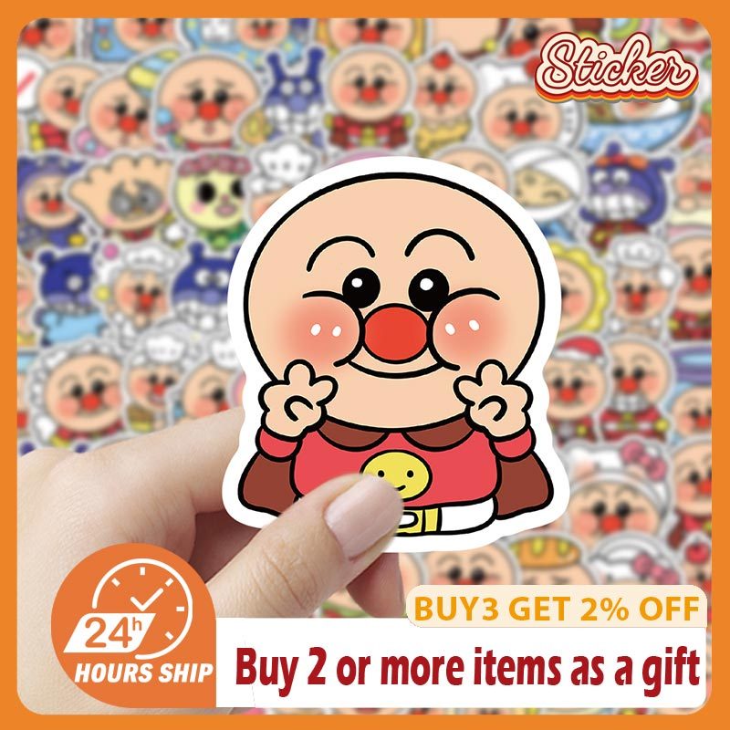 102pcs Cartoon Anpanman Anime Stickers DIY Phone Laptop Luggage ...