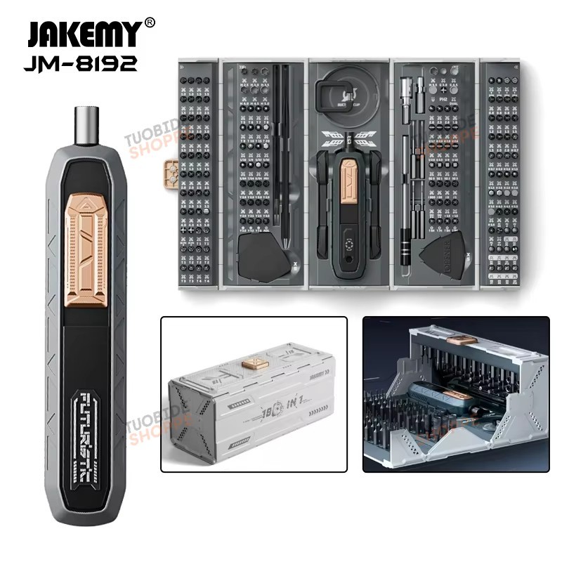 JAKEMY JM-8193 180-in-1 Electric Mini Precision Screwdriver Toolkit Multifunctional for Repair ...